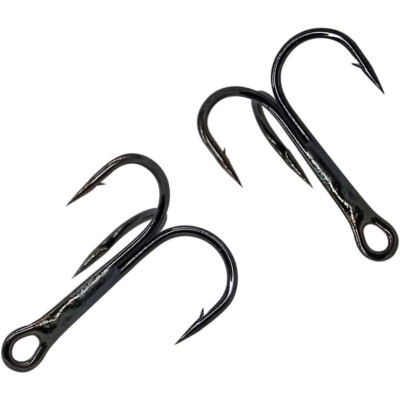 Treble Fishing Hooks Black High Carbon Steel Treble Hook for Lures ...