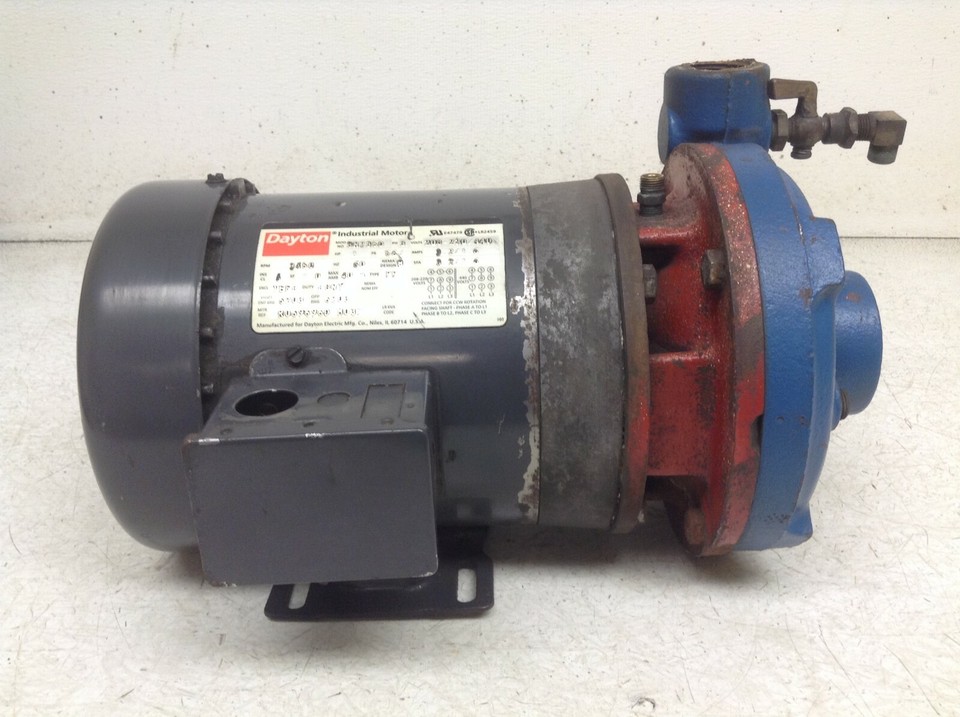 Dayton Scot 1211 11 Pump 3N235D 1 HP 3450 RPM 208-220/440 VAC 3002 K271 ...
