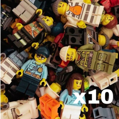 LOT OF 10 LEGO Minifigures CITY and Other Assorted Bulk Figures Random ...