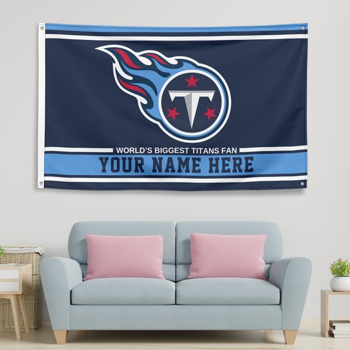 Personalized Tennessee Titans 3x5 ft Flag Custom Football Biggest Fan ...