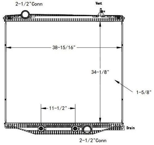 Radiator For 17-23 International Fits LT625 HX520 14.9L 12.4L 437556 ...