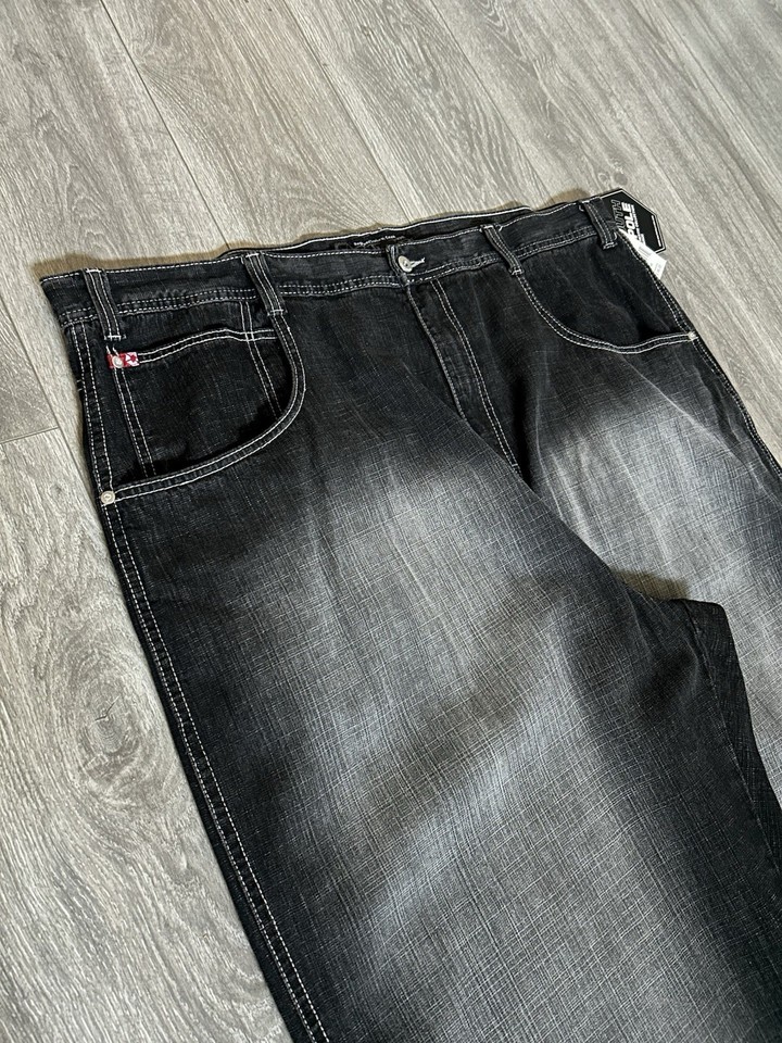 Brand New Y2K Grunge Black Red Tab Southpole Jeans Baggy Wide Leg 2000s ...