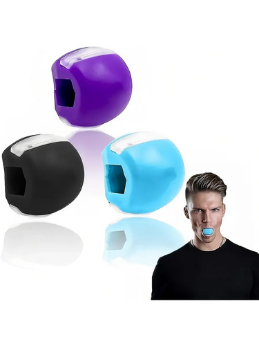 3Pcs Jawline Exerciser Mouth Exercise Fitness Ball Neck Face Jaw ...