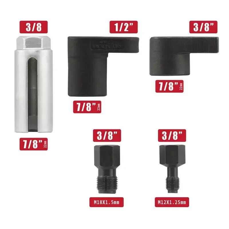 5pc Oxygen O2 Sensor Socket Remover Installer Thread Chaser Tool Set ...