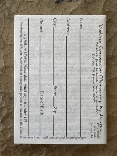 MTG *1 3rd (third) Edition Revised Rules Booklet* (NM) White Insert ...