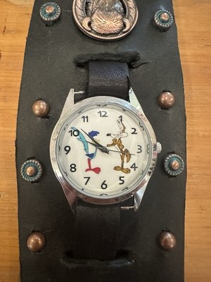 Road Runner Wile E Coyote Watch With Leather Band And Buffalo Concho’s ...