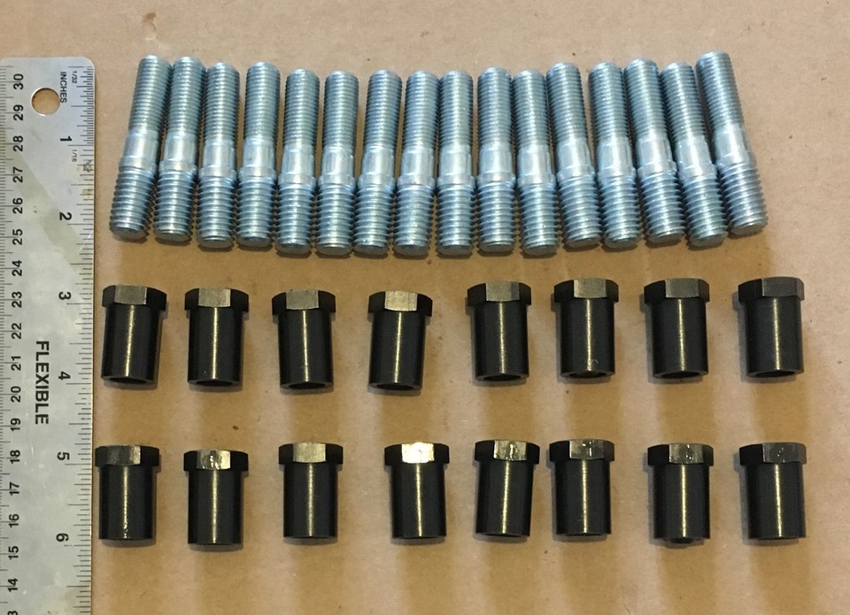 RAS3 Pontiac 421 GTO 389 Screw in Rocker Arm Studs and poly locks Kit ...