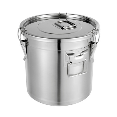 21L Airtight Rice Bucket Stainless Steel Canister Food Storage ...