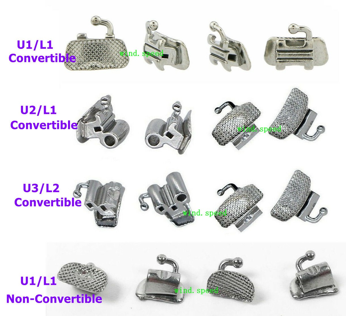 Dental Laboratory Orthodontic Mini MBT Brackets Tubes Orthodontic N ...