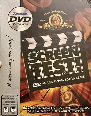 Sealed ~ Screen Test! DVD Movie Trivia Board Game Imagination Movie ...
