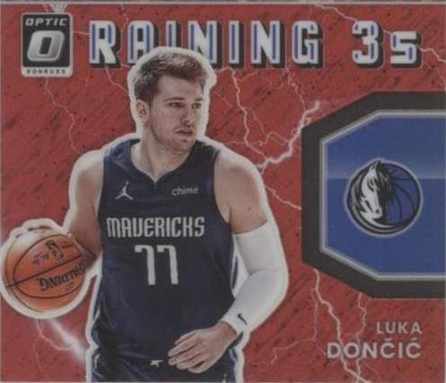 2021-22 Panini Donruss Optic - Raining 3s Luka Dončić #4 Red Prizm /99 ...