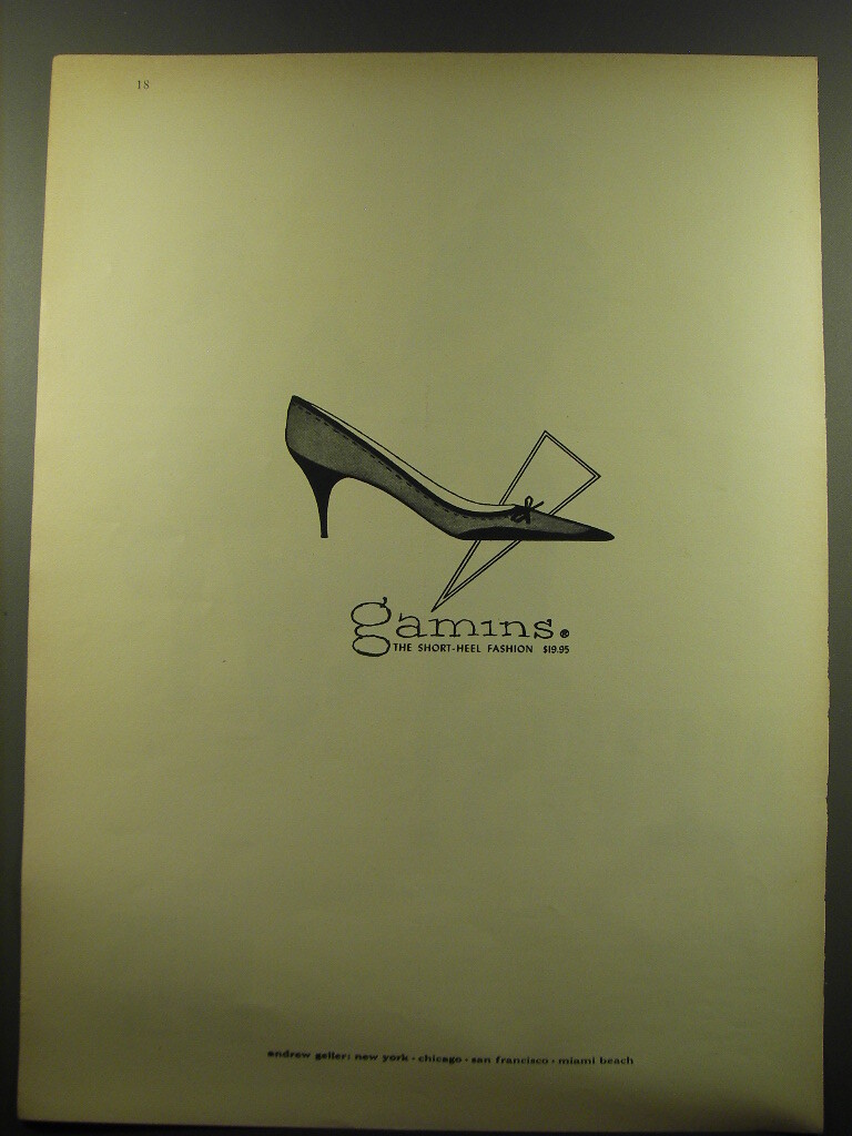 1959 Andrew Geller Gamins Shoes Advertisement - the Short-heel fashion ...