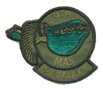 9th MAS C-5 Galaxy Military Airlift Squadron USAF Air Force Subdued ...