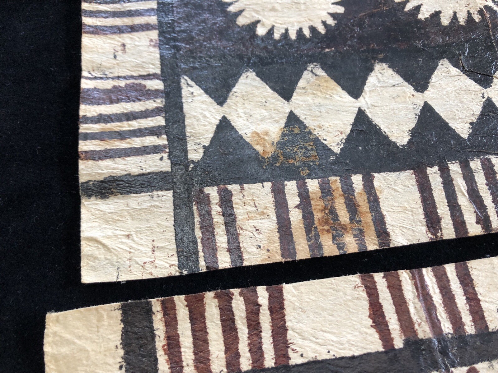 Vintage Handmade FIJI 12x19" Bark TAPA CLOTH Tiki Dinner Placemats ...