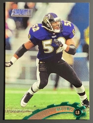 1997 Topps Stadium Club Football Ray Lewis Card # 195 Baltimore Ravens ...