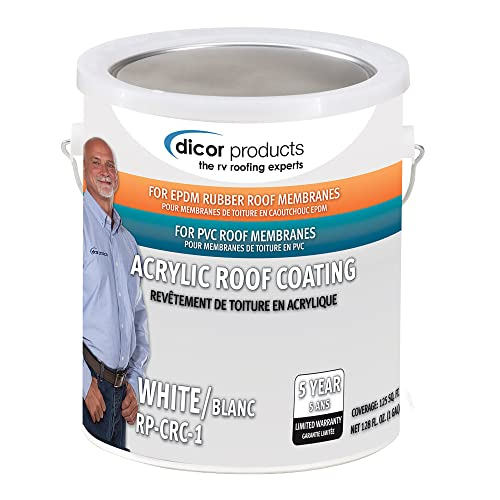 Dicor EPDM Rubber Roof Coating White 1 Gallon Acrylic Sealer | eBay