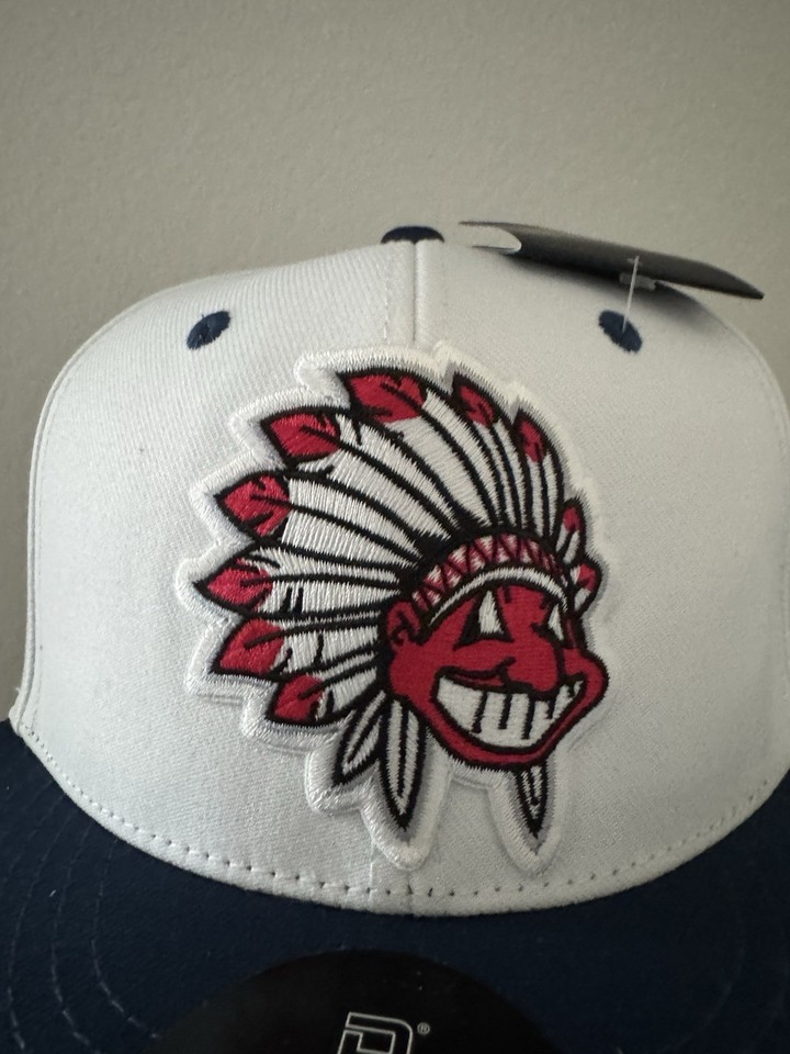 RETRO THROWBACK CLASSIC CHIEF WAHOO HEADDRESS LOGO INDIANS ADULT ...