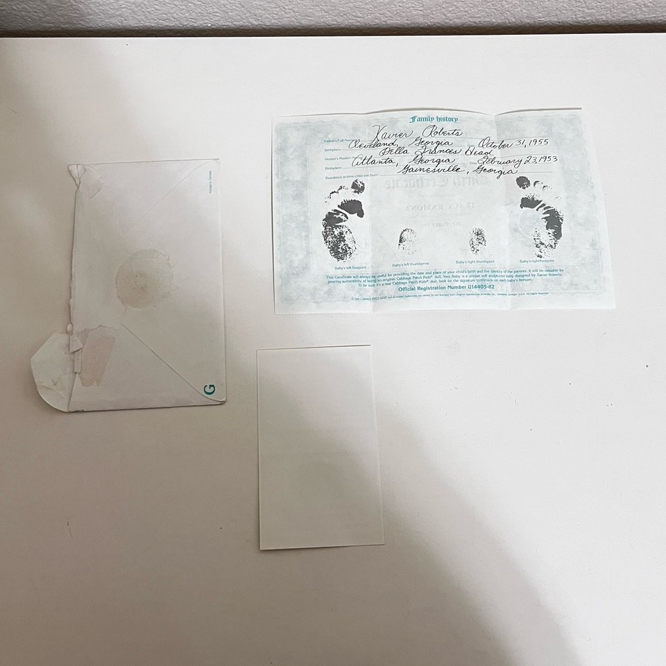 Vintage Cabbage Patch Kids Birth Certificates and Adoption Papers Lot ...