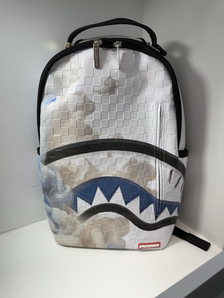 Sprayground pixel smoke leather backpack | eBay