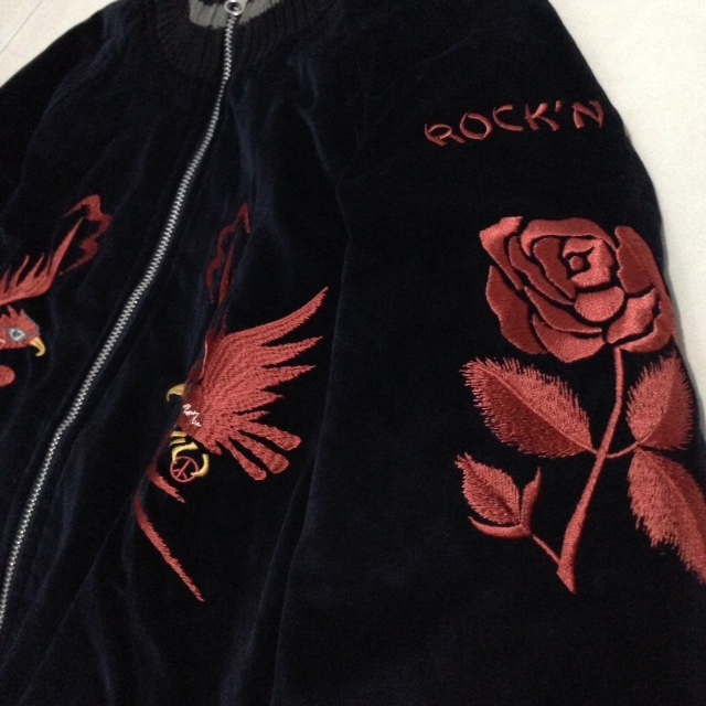 Vintage DISCORD USA "one more kiss" kanye velvet sukajan varsity jacket ...