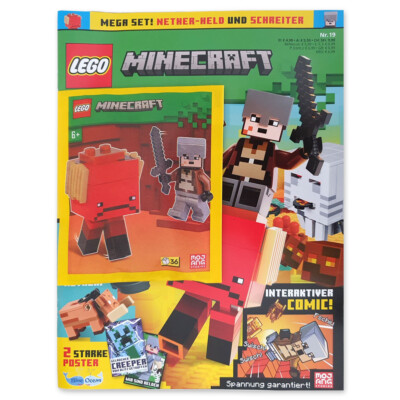 Lego® Minecraft Magazin Nr. 19 (2024) Comics Rätsel + Minifigurenset ...
