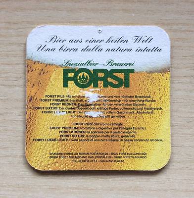 Coaster-Beer forst - The under Glass of Beer - AS NEW | eBay