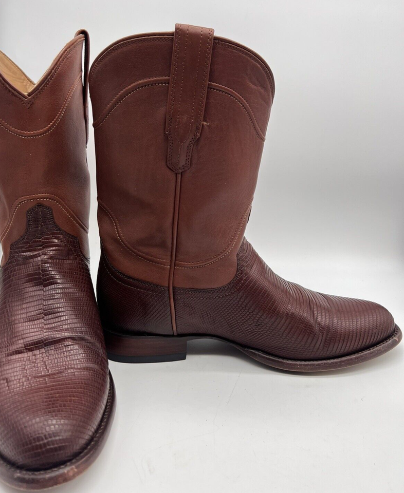 PREOWN TECOVAS THE NASH Exotic Roper Leather Boot Men Sz 10.5 D ...