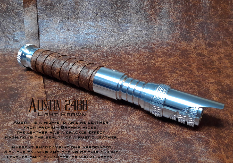 LEATHER WRAPS GENUINE COWHIDE 4FT. LIGHT SABER HILT WRAP, AXE, KNIFE ...