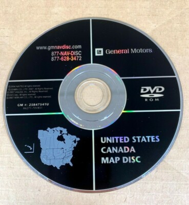 GM Navigation Map DVD #25847541U for U.S. & Canada OEM | eBay