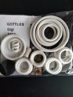 Kit Elastiques Flipper - GIGI - 1963 GOTTLIEB - Pinball Rubber Kit | eBay