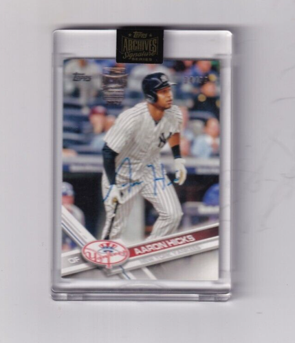 2021 AARON HICKS TOPPS ARCHIVES AUTO/ AUTOGRAPH 66/99 NEW YORK YANKEES ...