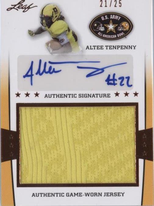 2013 Leaf U.S. Army All-American Bowl - Jersey Autographs Altee ...