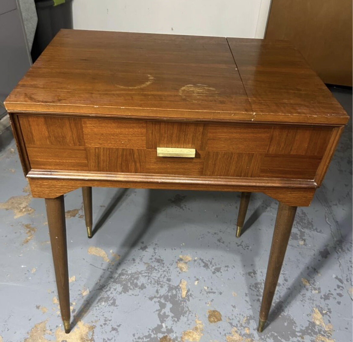 Antique Singer Sewing Machine Robins Egg Blue Model 338 In Cabinet | eBay