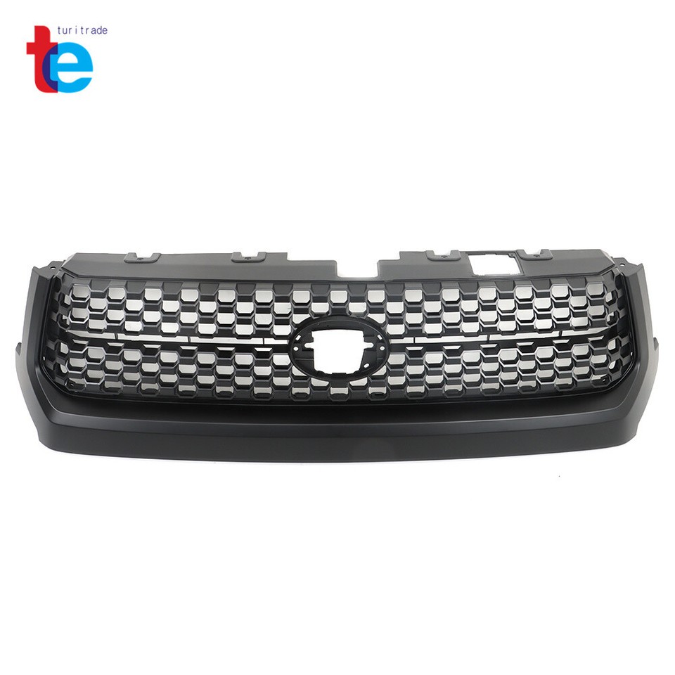 Front Grille&Hood Bulge Molding Set For Toyota Tundra 2014-20 Black ...