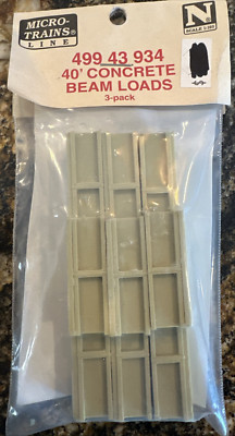 Micro-Trains N Scale #499 43 934 40' Concrete Beam Loads 3 Pack 1:160 ...