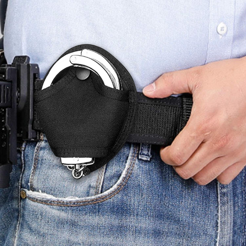 Open Top Handcuff Case with Belt Loop Holds Most Chain or Hinged Cuffs ...