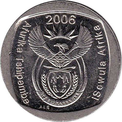 South Africa 1 Rand Afurika Tshipembe - iSewula Afrika Coin KM490 2006 ...