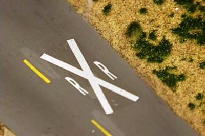 ROAD MARKINGS White RR Crossing Decals Railroad HO 1/87 scale ...