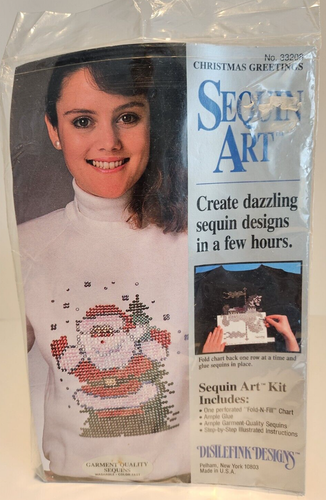 Vintage Distlefink Designs Sequin Art Kit Candy Cane Bear 33210 Made In ...