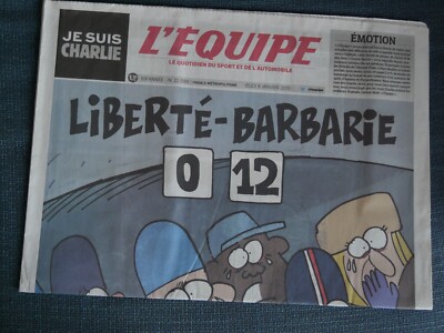 L'ÉQUIPE N°22088 ATTENTATS CHARLIE HEBDO CABU - 8 Janvier 2015 | eBay