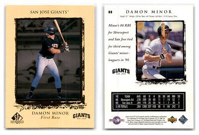 1999 SP Top Prospects #88 Damon Minor - San Jose Giants | eBay