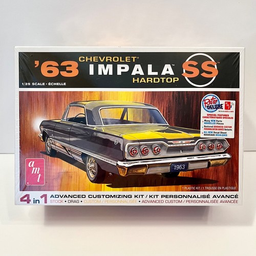 SEALED, AMT 1:25 '63 Impala SS Hardtop 4'n1 Model Car Kit #AMT1149M/12 ...