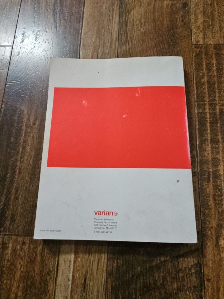 Basic Vacuum Practice 3rd Ed Varian Agilent Technologies 1992 PN# 900-0085 | eBay