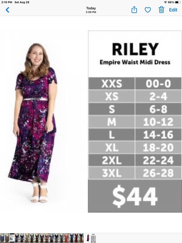 LulaRoe Riley Small Empire Waist Midi Dress - NWT - As Pictured | eBay