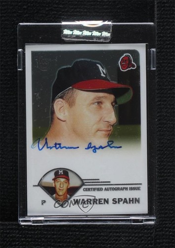 2003 Topps Retired Signature Edition Auto Warren Spahn #TA-WS Auto HOF ...