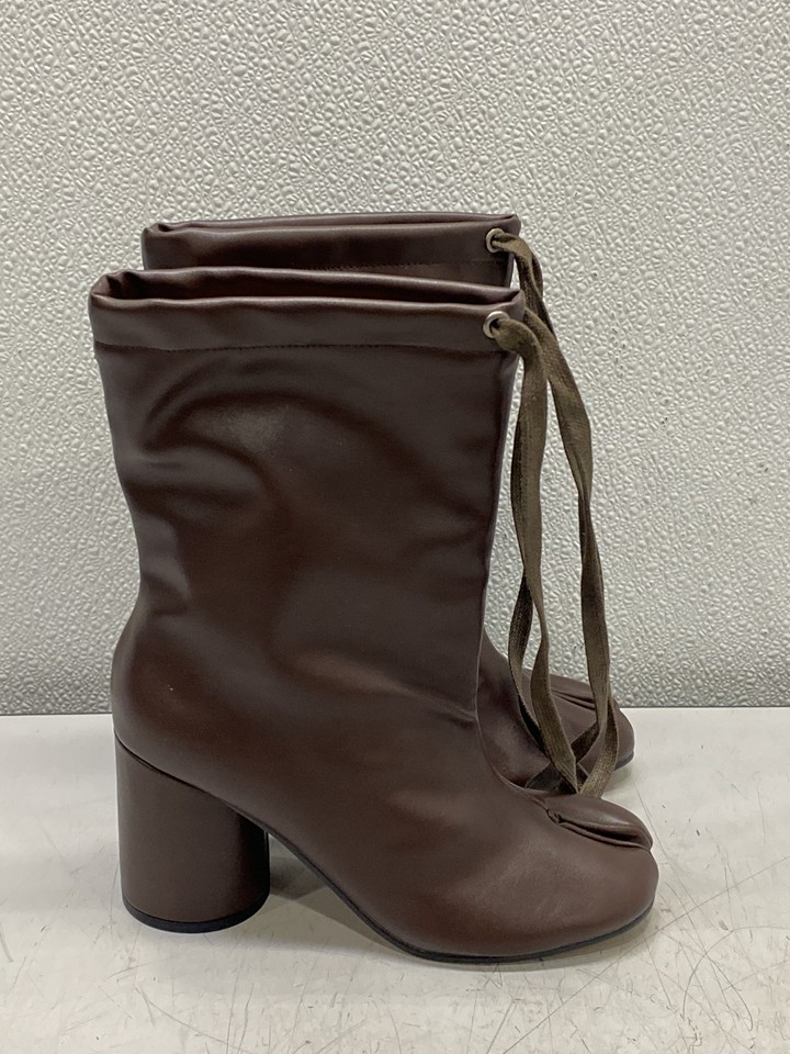Innovare Denim Women's 6 Ariadne Drawstring Lace Up Tabi Leather Boots ...
