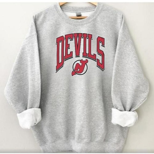 NJ Devils Green NHL crew neck sweatshirt, unisex men women classic ...