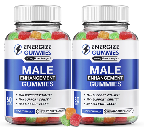 (2 PACK) Energize Male Gummies, Gummy for Men to Help with Vitality and ...