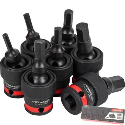 Neilsen Universal Swivel Impact Hex Bit UJ Driver Socket Set 3/8" 4mm ...