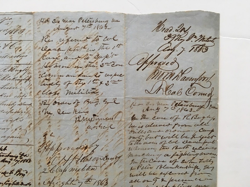 ANTIQUE CIVIL WAR CONFEDERATE DOCUMENT PETERSBURG VA BUSINESS LEGAL LAW ...